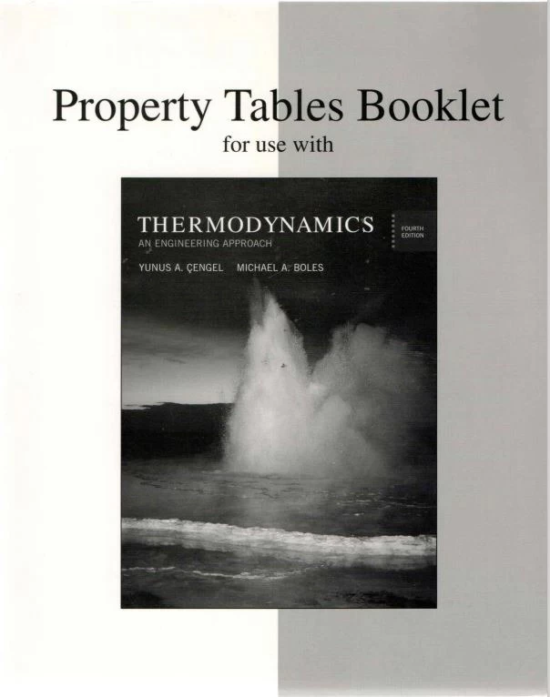 Yunus A. Cengel, Michael A. Boles: Property Tables Booklet: For Use wi...